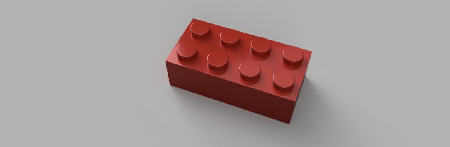3D Red Lego Brick 3D model 3D printable | CGTrader