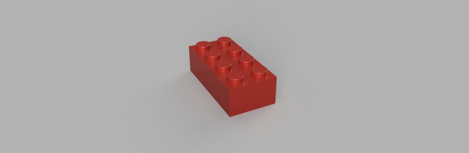 3D Red Lego Brick 3D model 3D printable | CGTrader