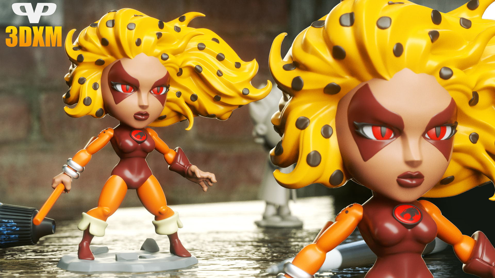ThunderCats Cheetara Chibi STL for 3D Printing ChibiSTL 3DXM 3D model ...