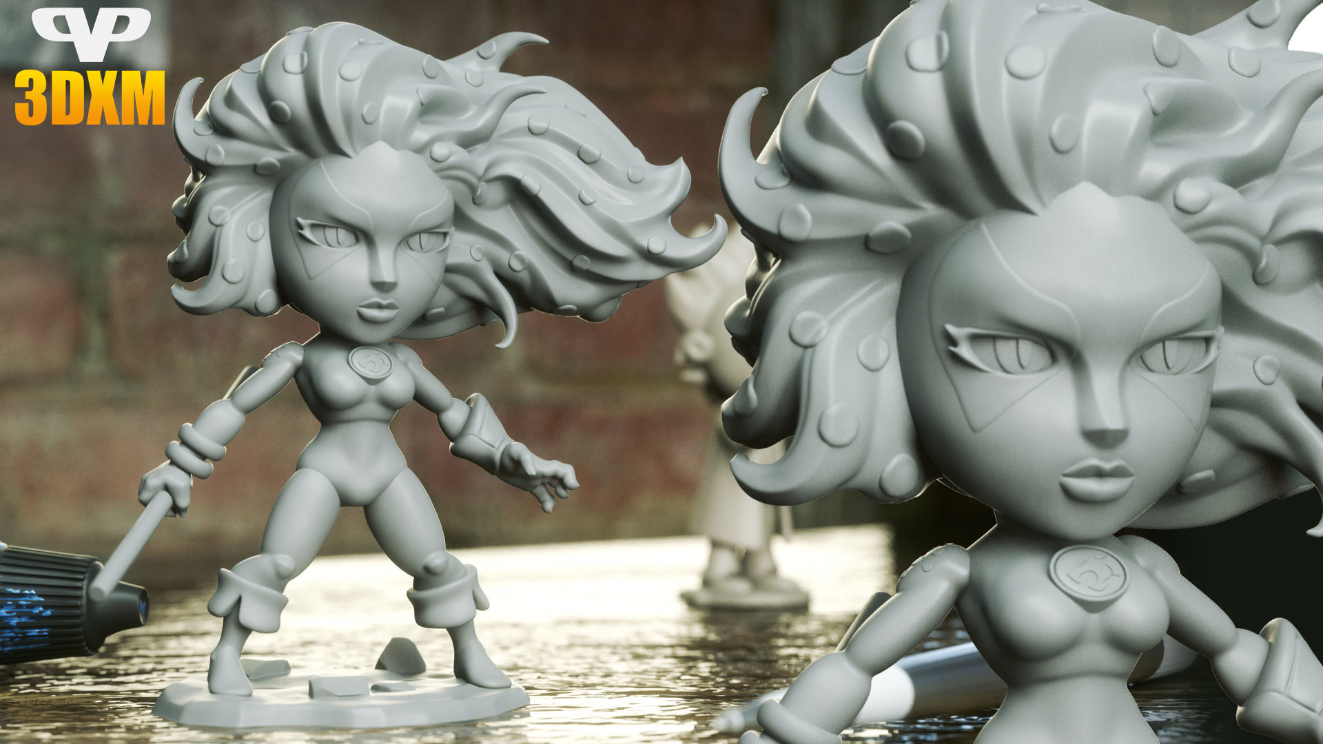 ThunderCats Cheetara Chibi STL for 3D Printing ChibiSTL 3DXM 3D model ...