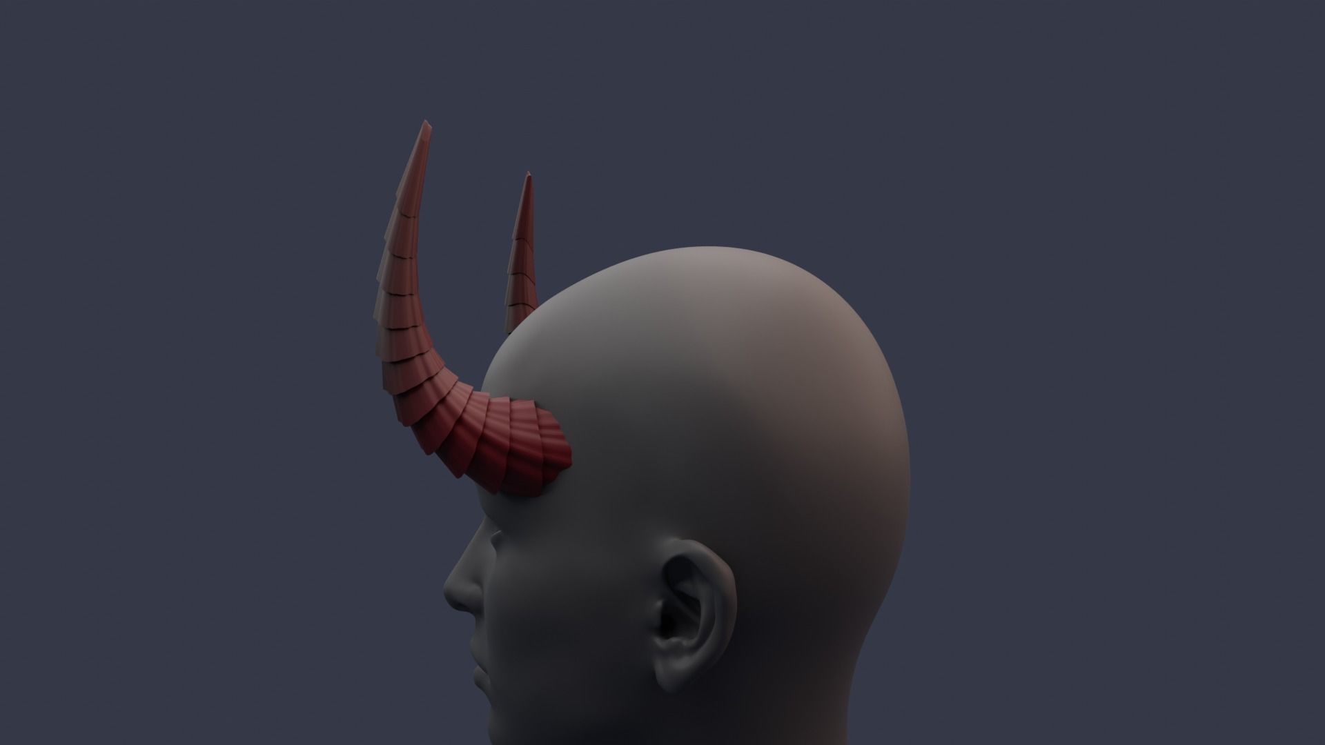 Demon horns 3D model 3D printable | CGTrader