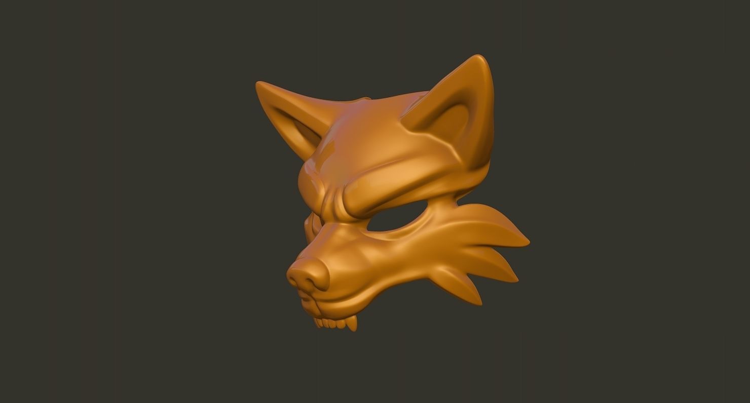 Fox Mask 3D model 3D printable | CGTrader