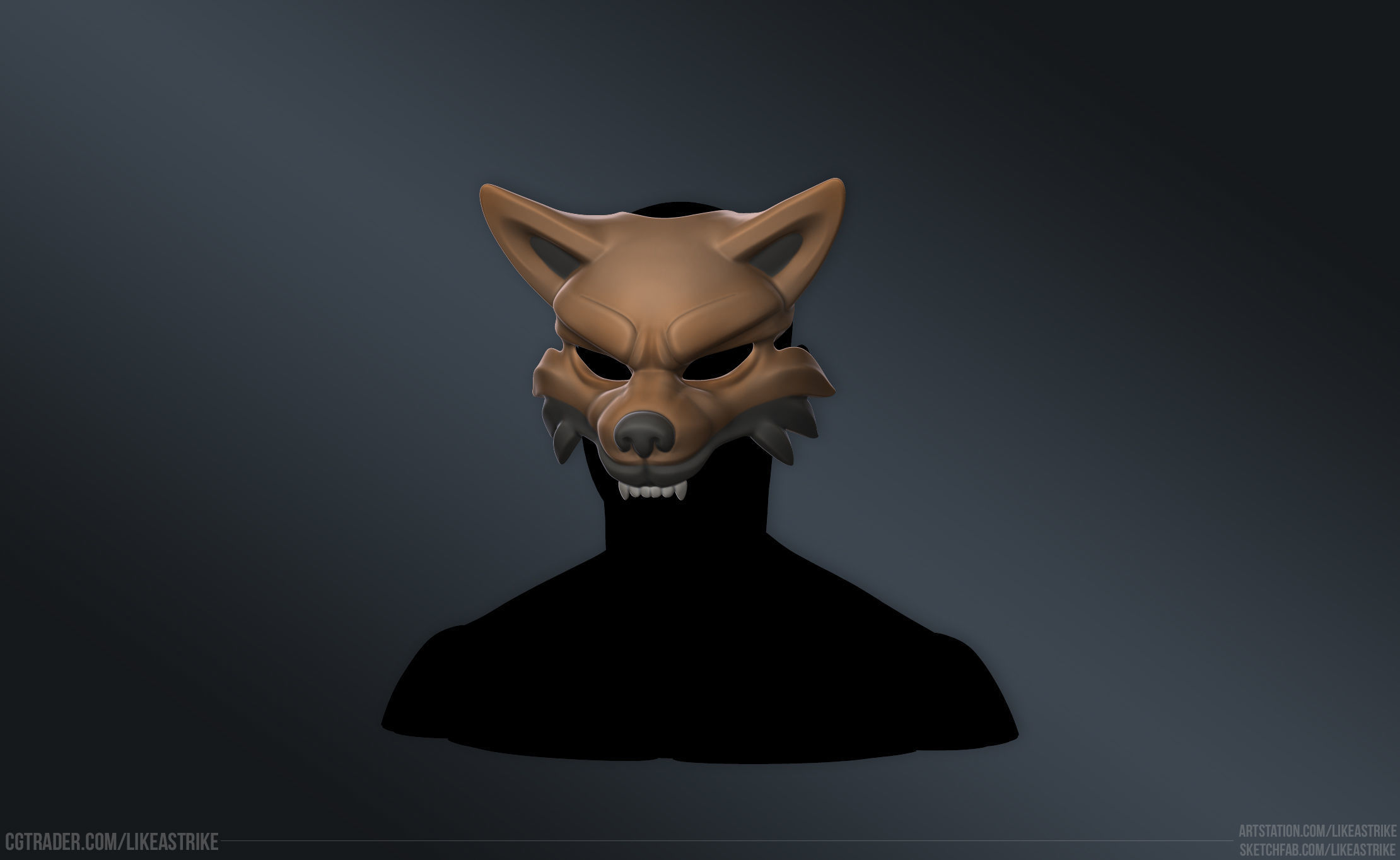 Fox Mask 3D model 3D printable | CGTrader