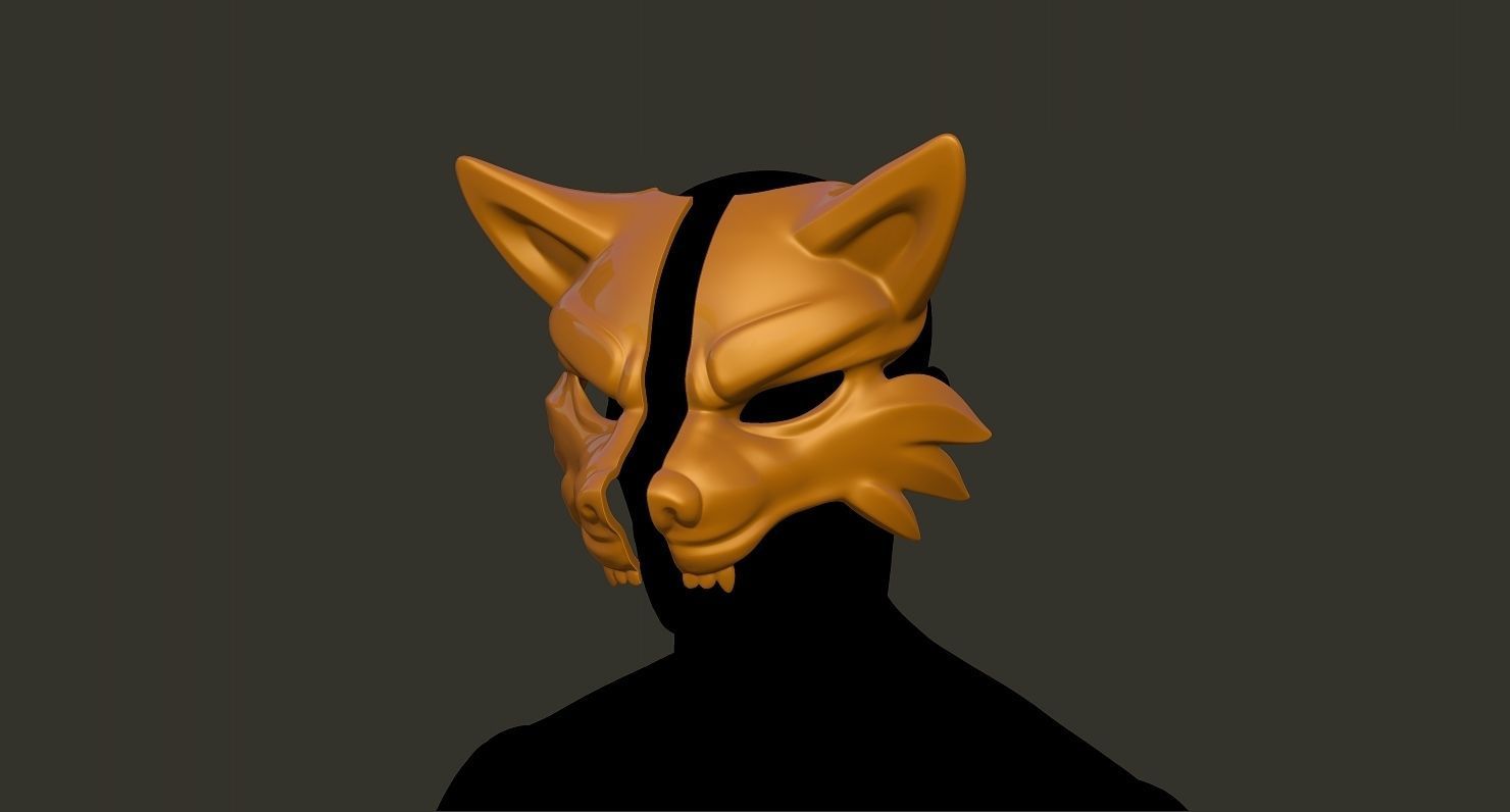 Fox Mask 3D model 3D printable | CGTrader