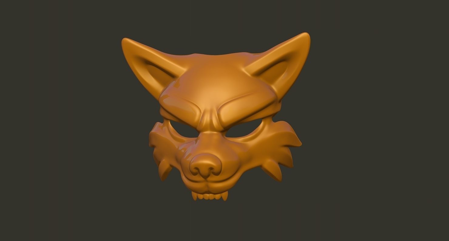 Fox Mask 3D model 3D printable | CGTrader