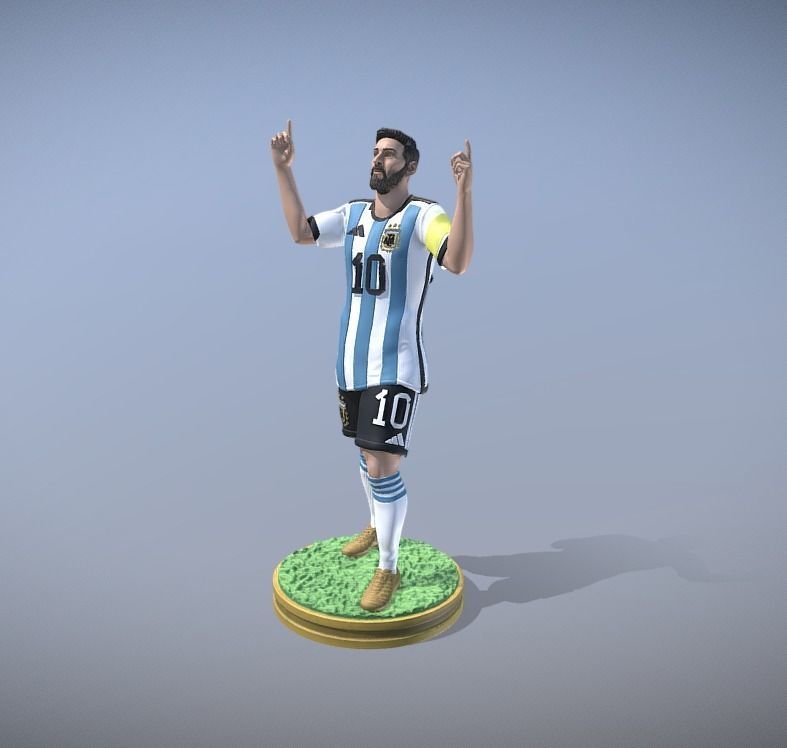 Lionel Messi figure for 3D Print Qatar 2022 3D model 3D printable ...