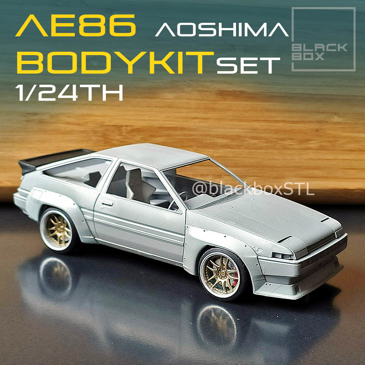 Classic Bodykit for AE86 AOSHIMA 1-24th Modelkit 3D model 3D printable ...