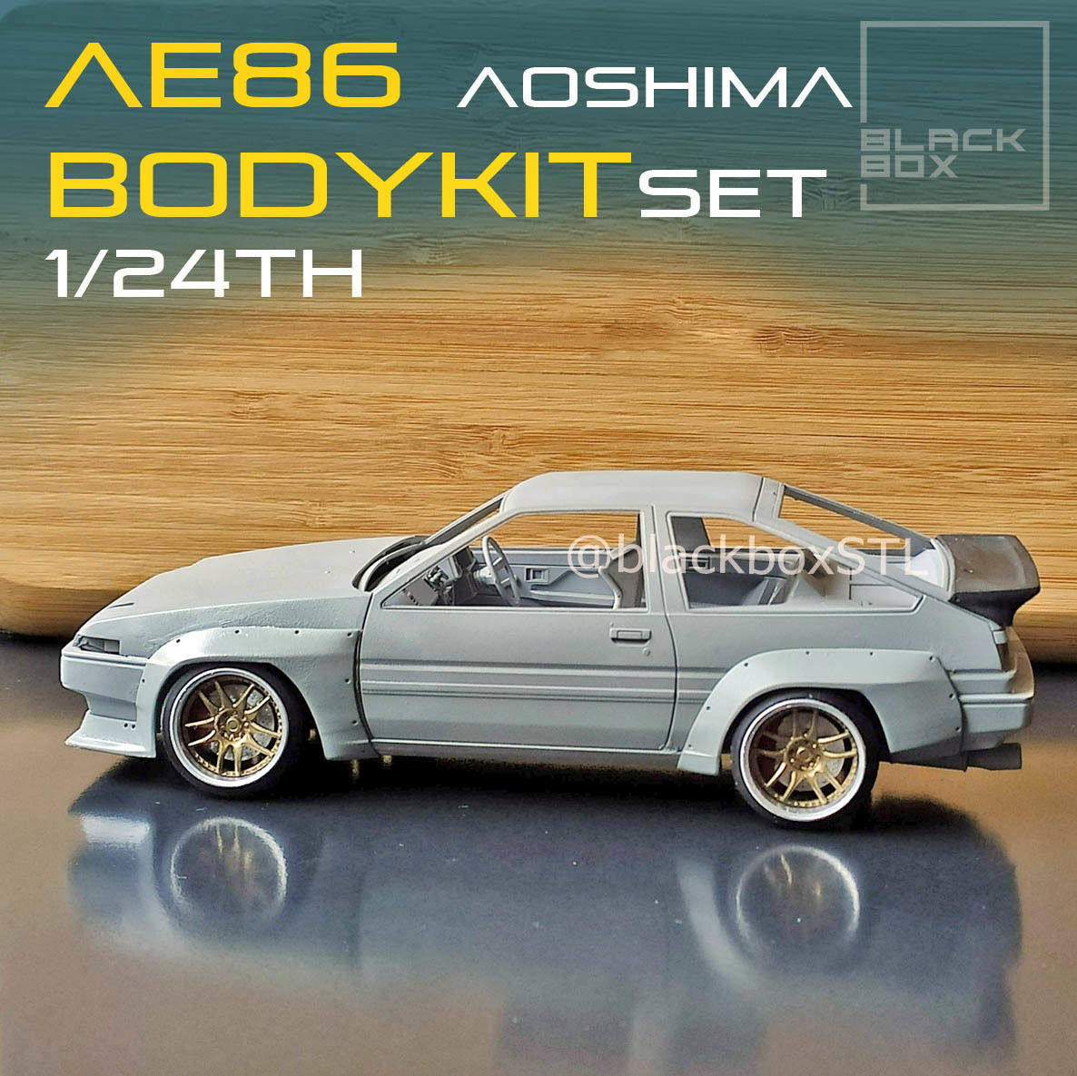 Classic Bodykit for AE86 AOSHIMA 1-24th Modelkit 3D model 3D printable ...