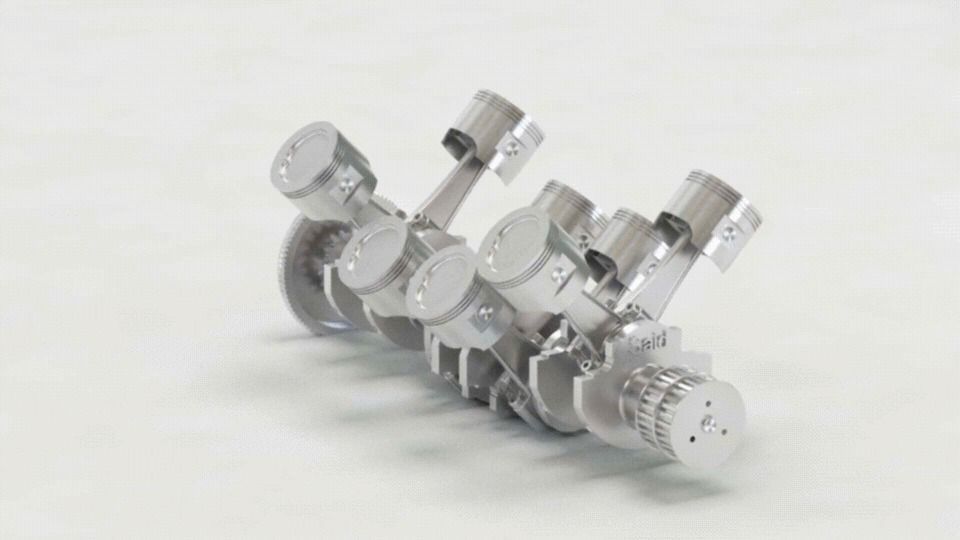 Piston V8 Crossplane free 3D model | CGTrader