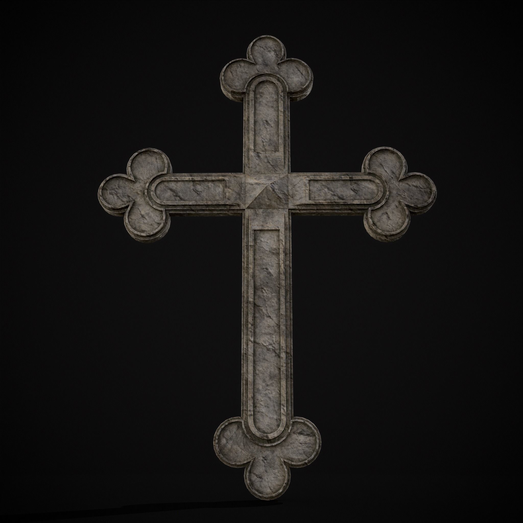 3D model Medieval Stone Wall Cross VR / AR / low-poly | CGTrader