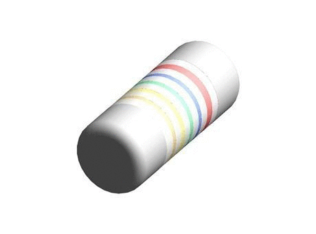 Cylindrical Mini-MELF Resistor 1% 10R free 3D model | CGTrader