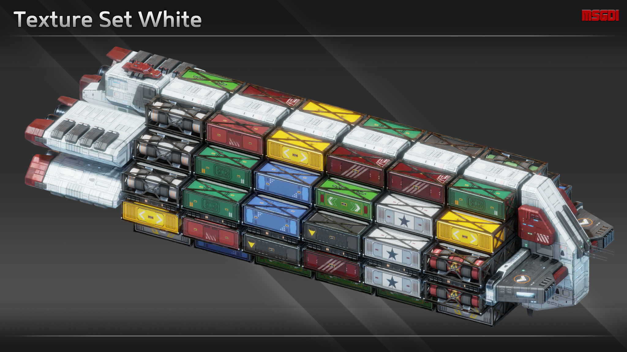 Civilian Freighter Spaceship Collection VR / AR / low-poly | CGTrader