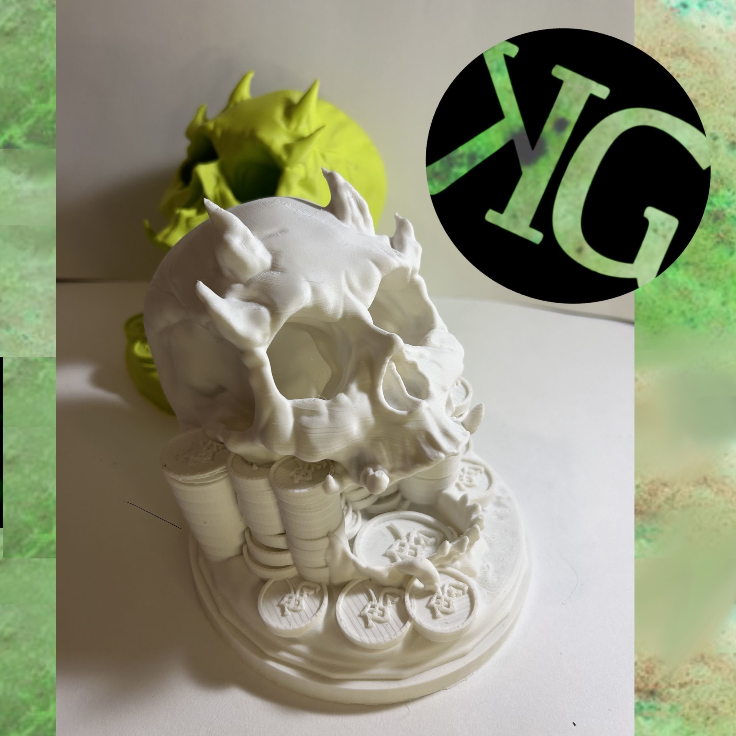 KG Customs and Creations Oni skull dice tower STL - Dice Tower 3D model ...