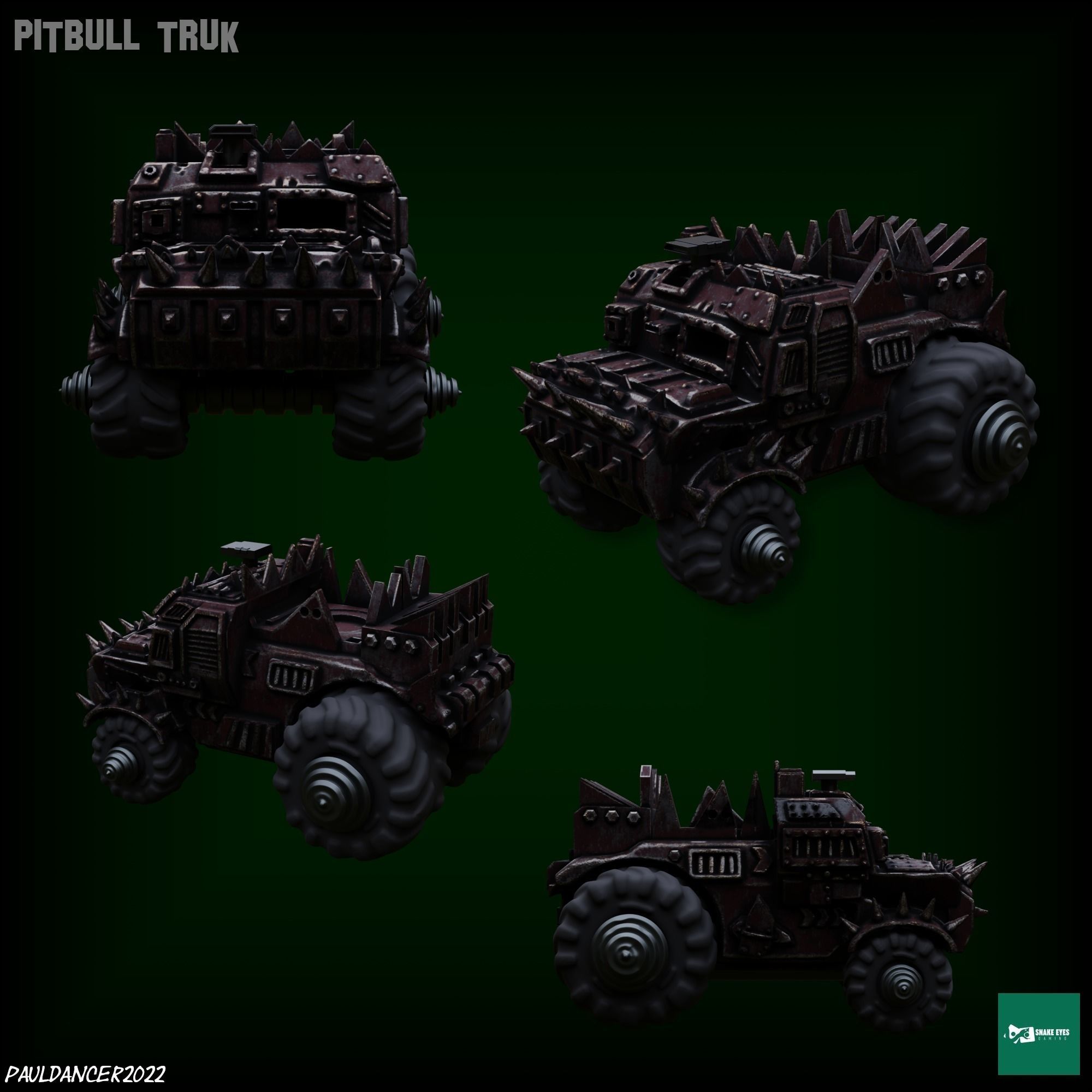 Ork Trukk 3D model 3D printable | CGTrader