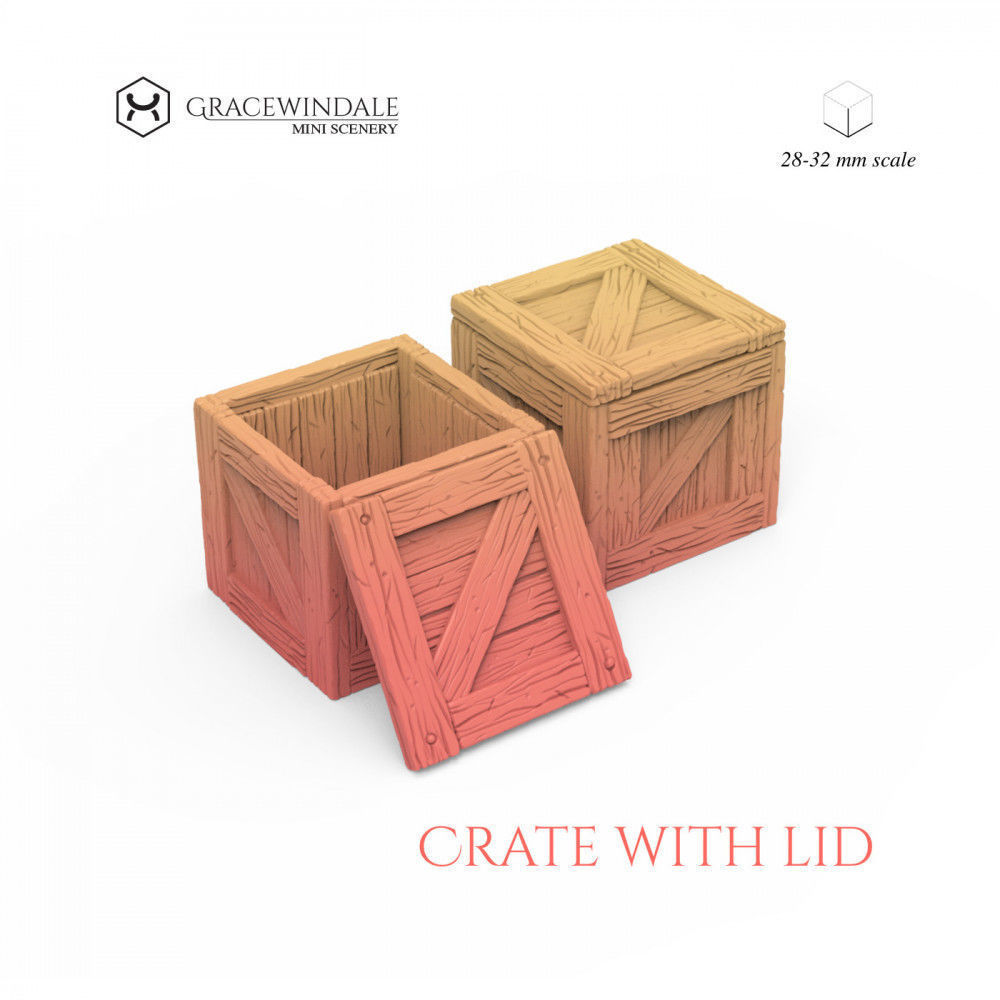 Set of Crates 3D model 3D printable | CGTrader