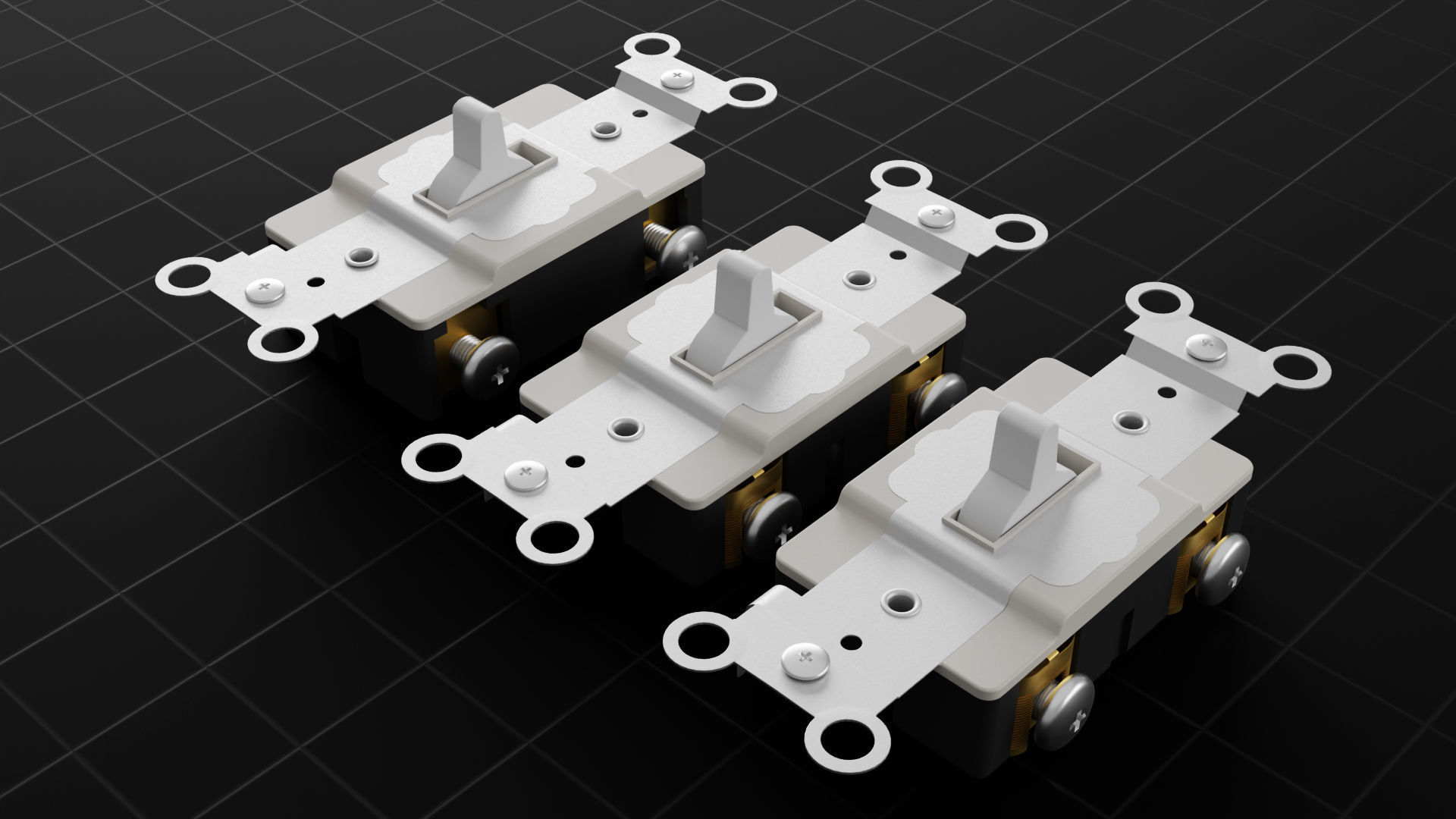 Light Switches 2Way 3Way 4Way 3D model | CGTrader