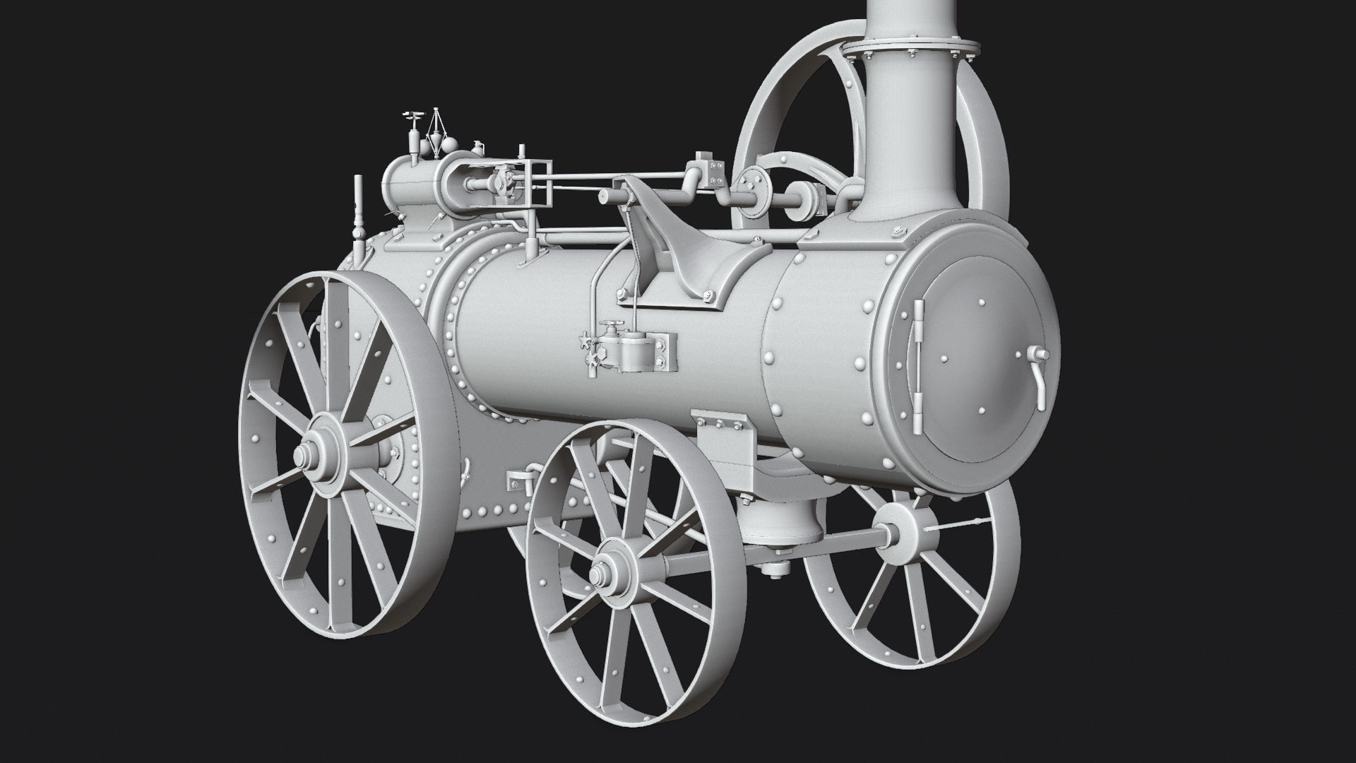 Original Steam Engine Traction Engine 3D model | CGTrader