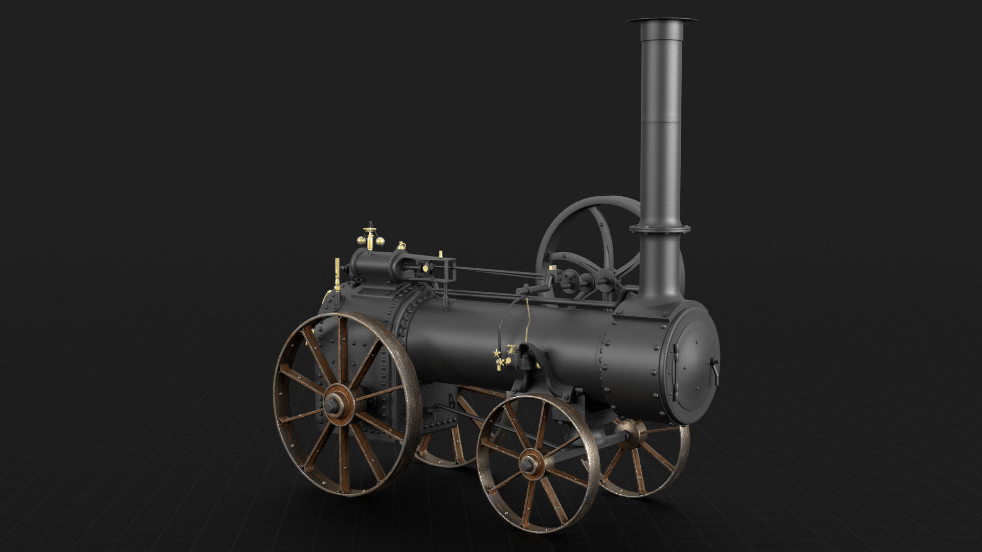 Original Steam Engine Traction Engine 3D model | CGTrader