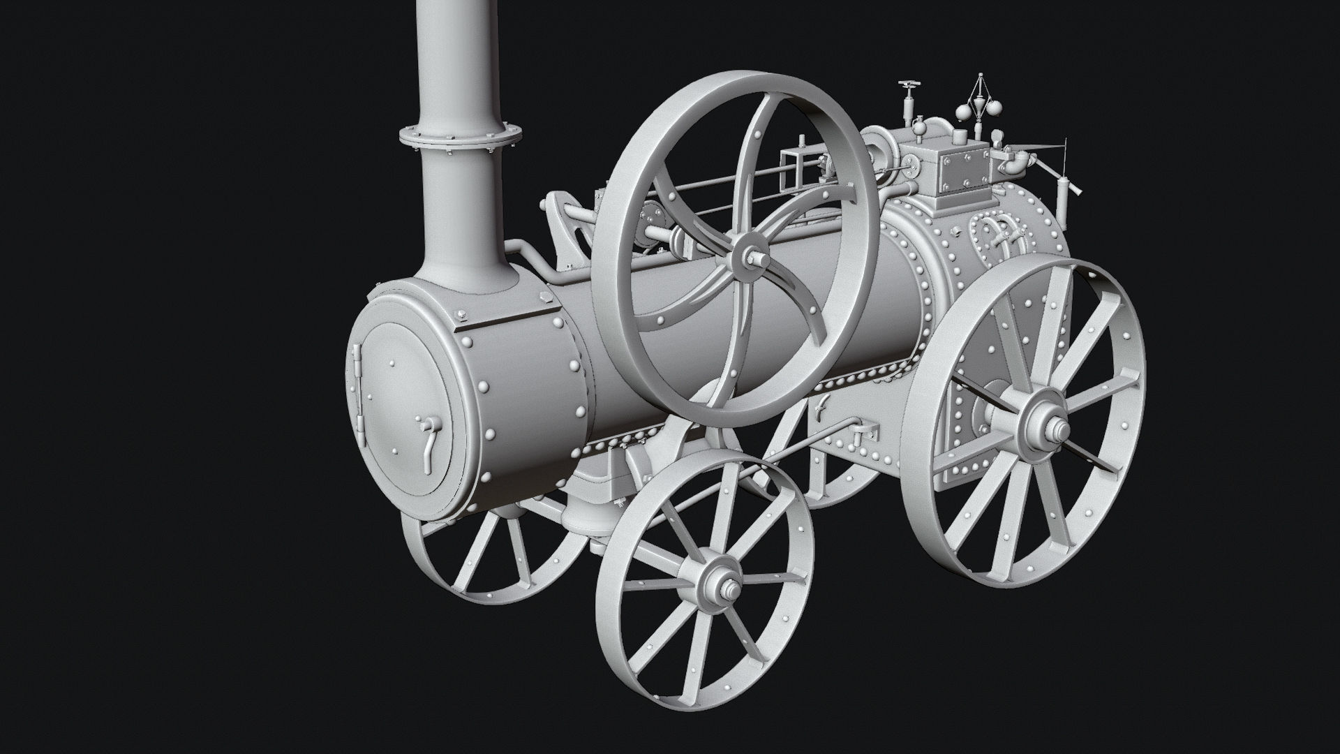 Original Steam Engine Traction Engine 3D model | CGTrader