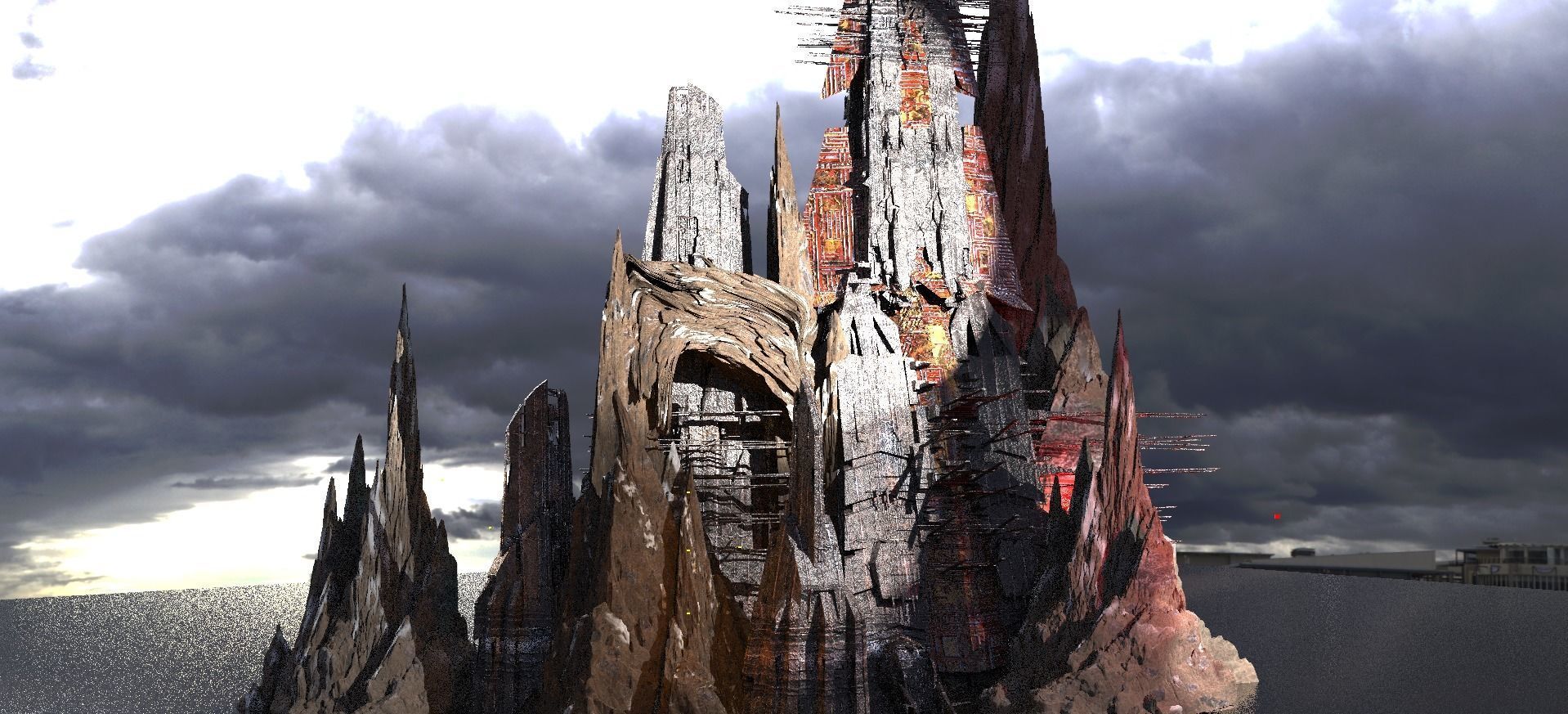 Red Magma Dark Towers Kit bash 3D model | CGTrader