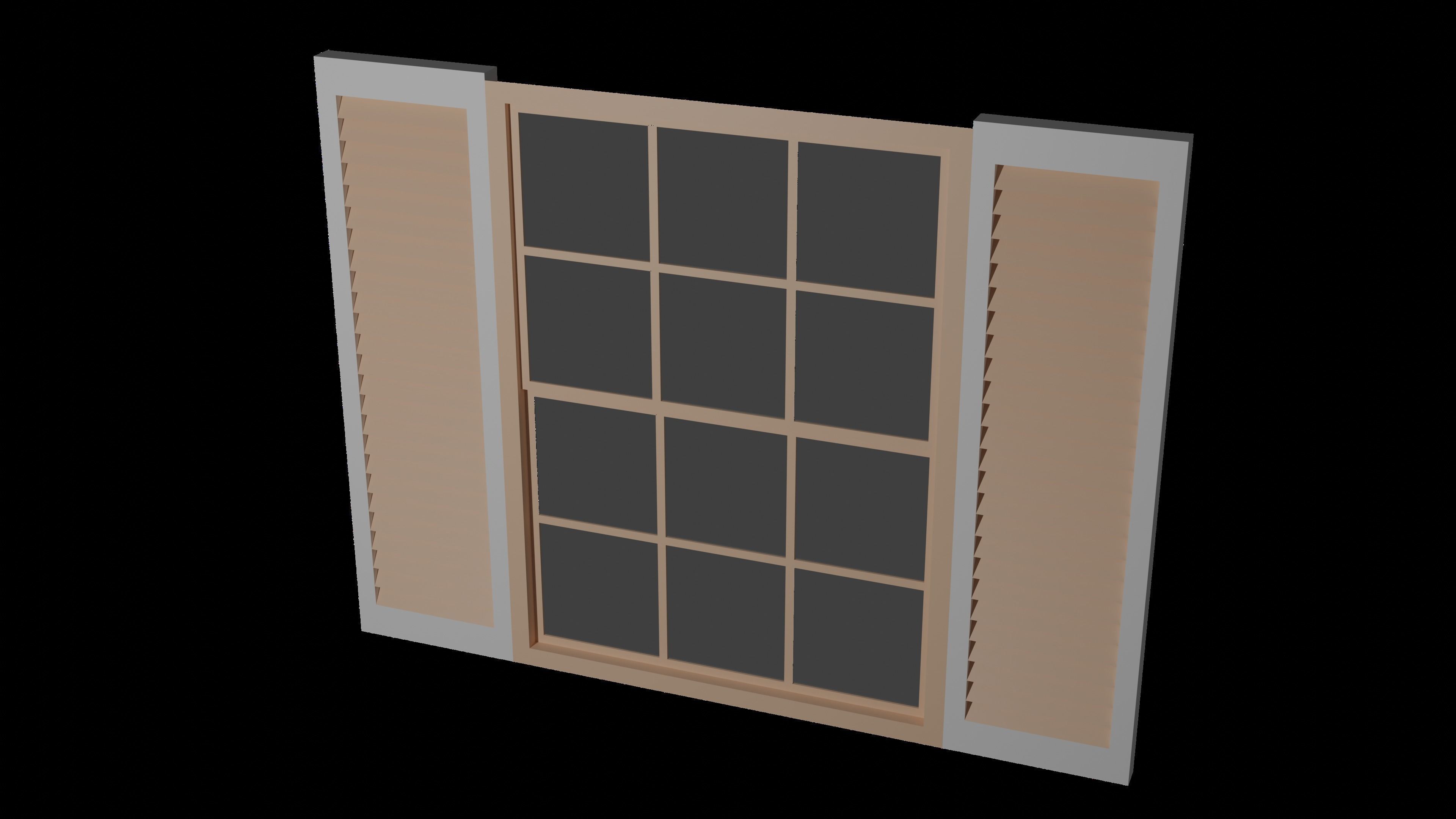 3D model Window and Shutters Set VR / AR / low-poly | CGTrader