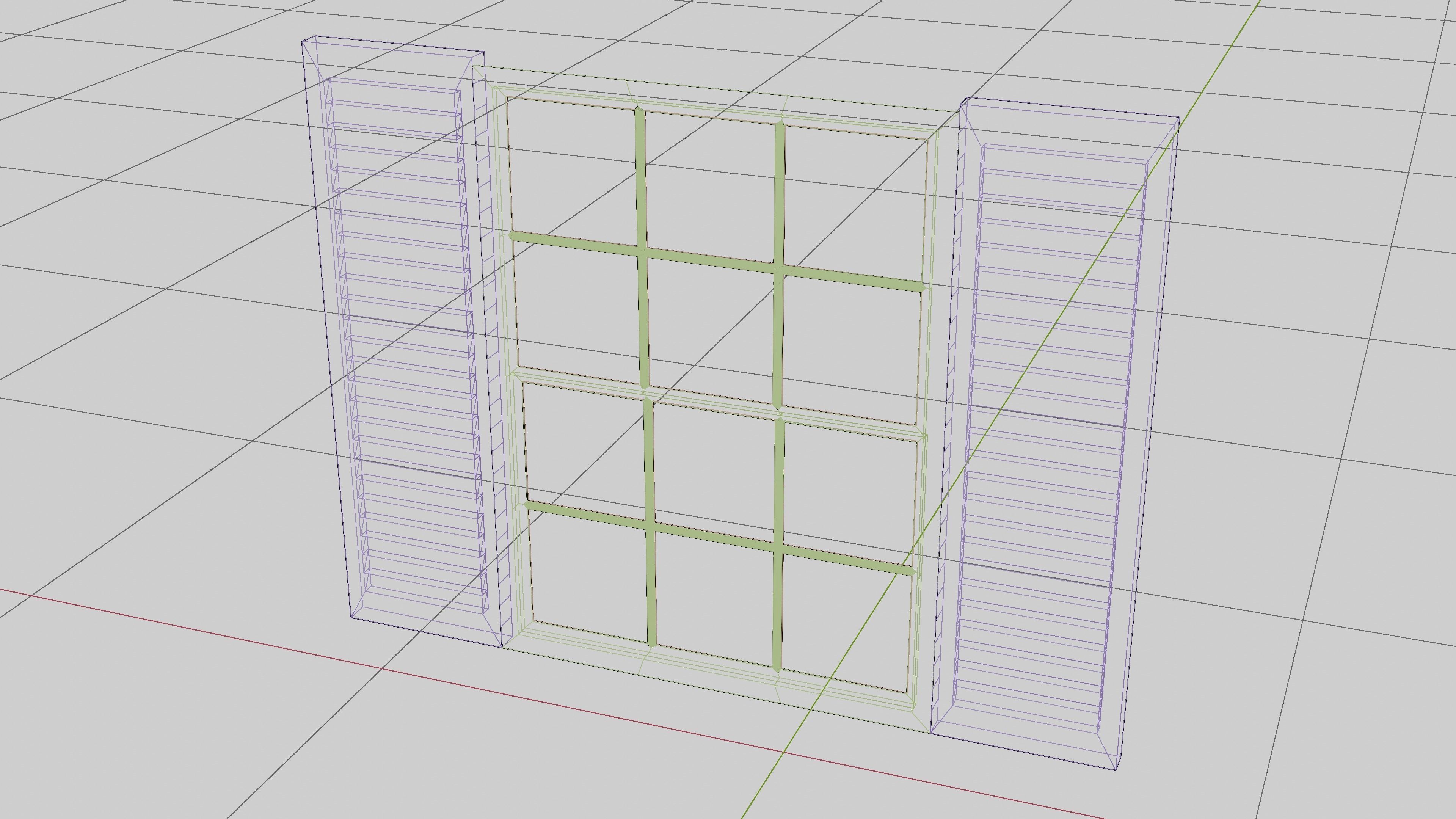 3D model Window and Shutters Set VR / AR / low-poly | CGTrader