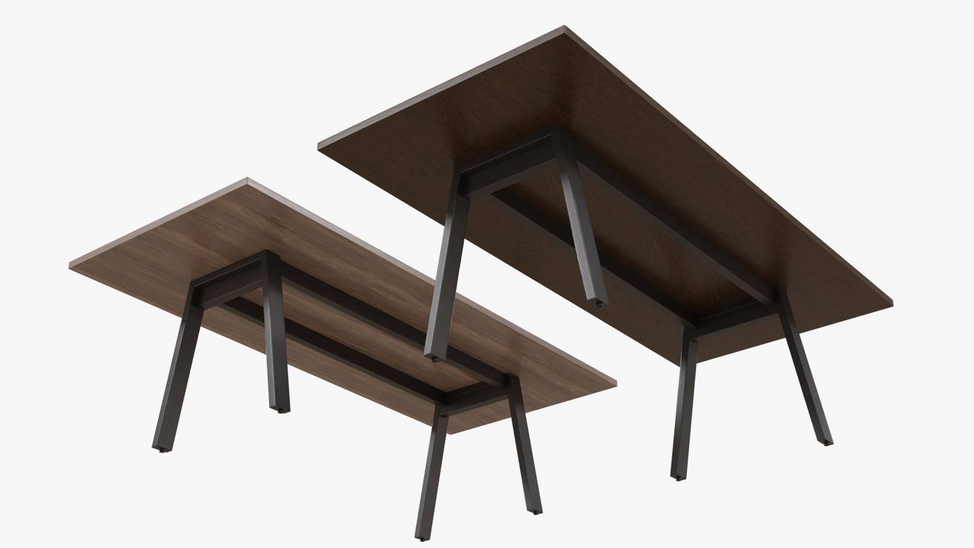 Broad Communal Tables 3D model | CGTrader