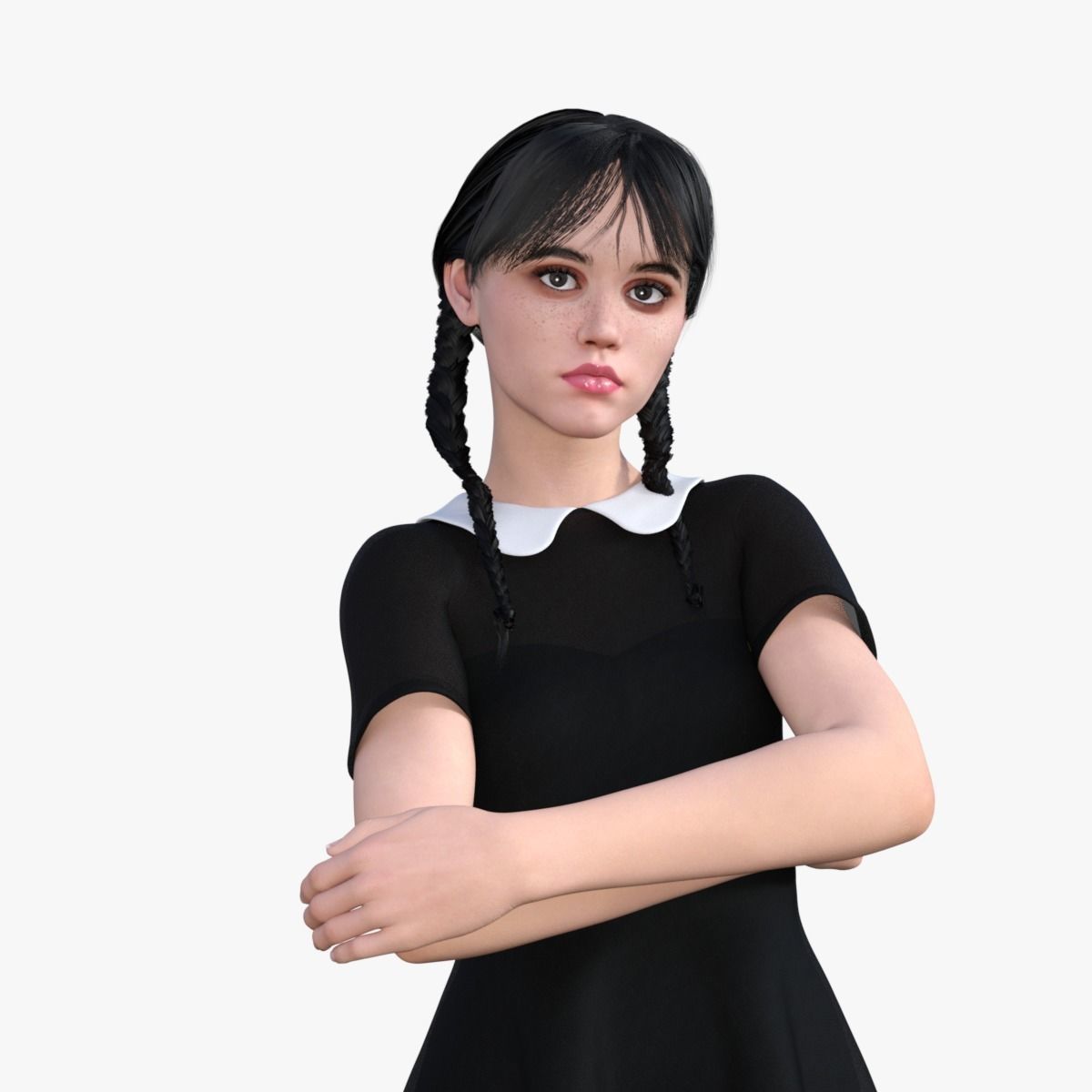 3D model Wednesday Addams VR / AR / low-poly | CGTrader