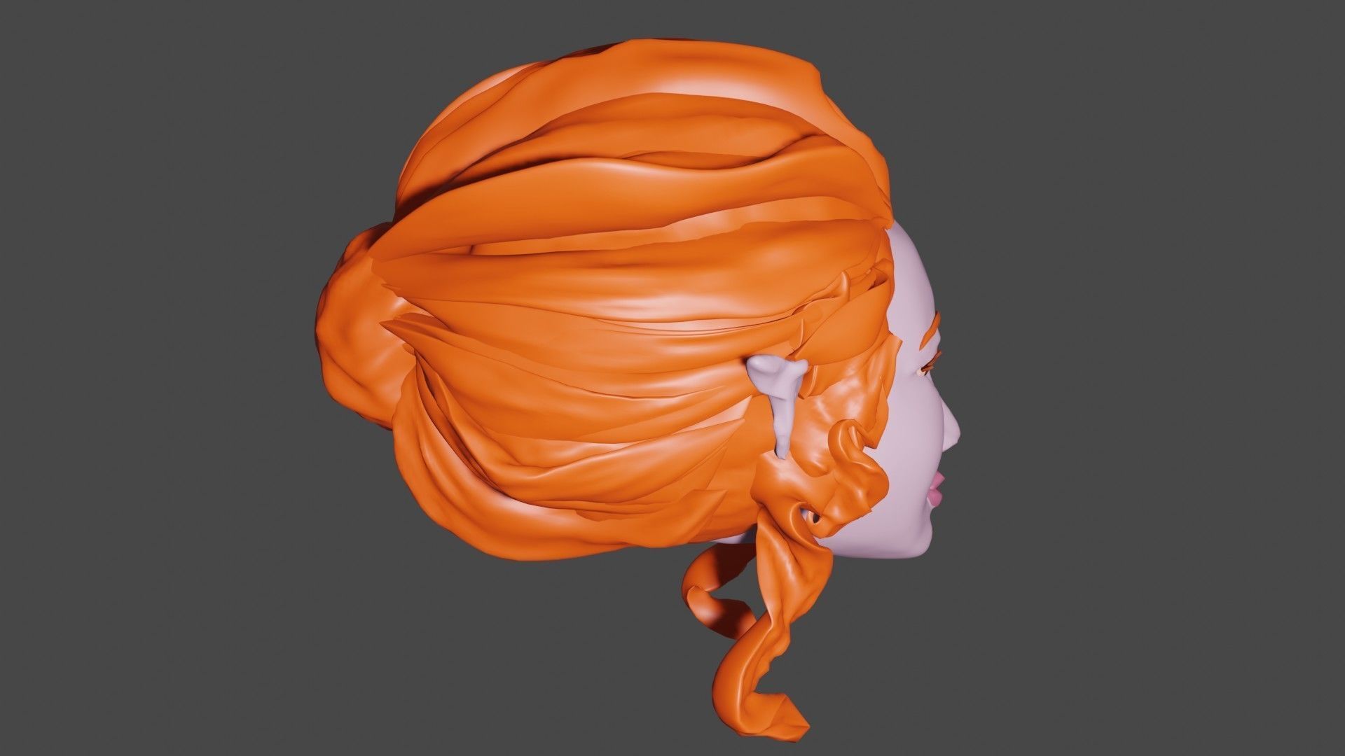 Female Elfin Head 3D model | CGTrader