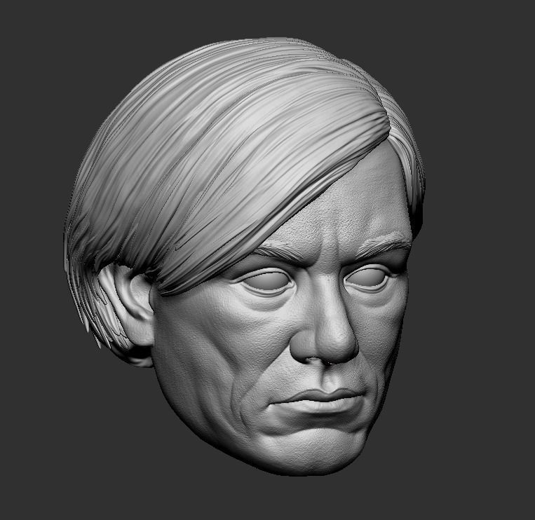 Andy warhol head 3D model 3D printable | CGTrader