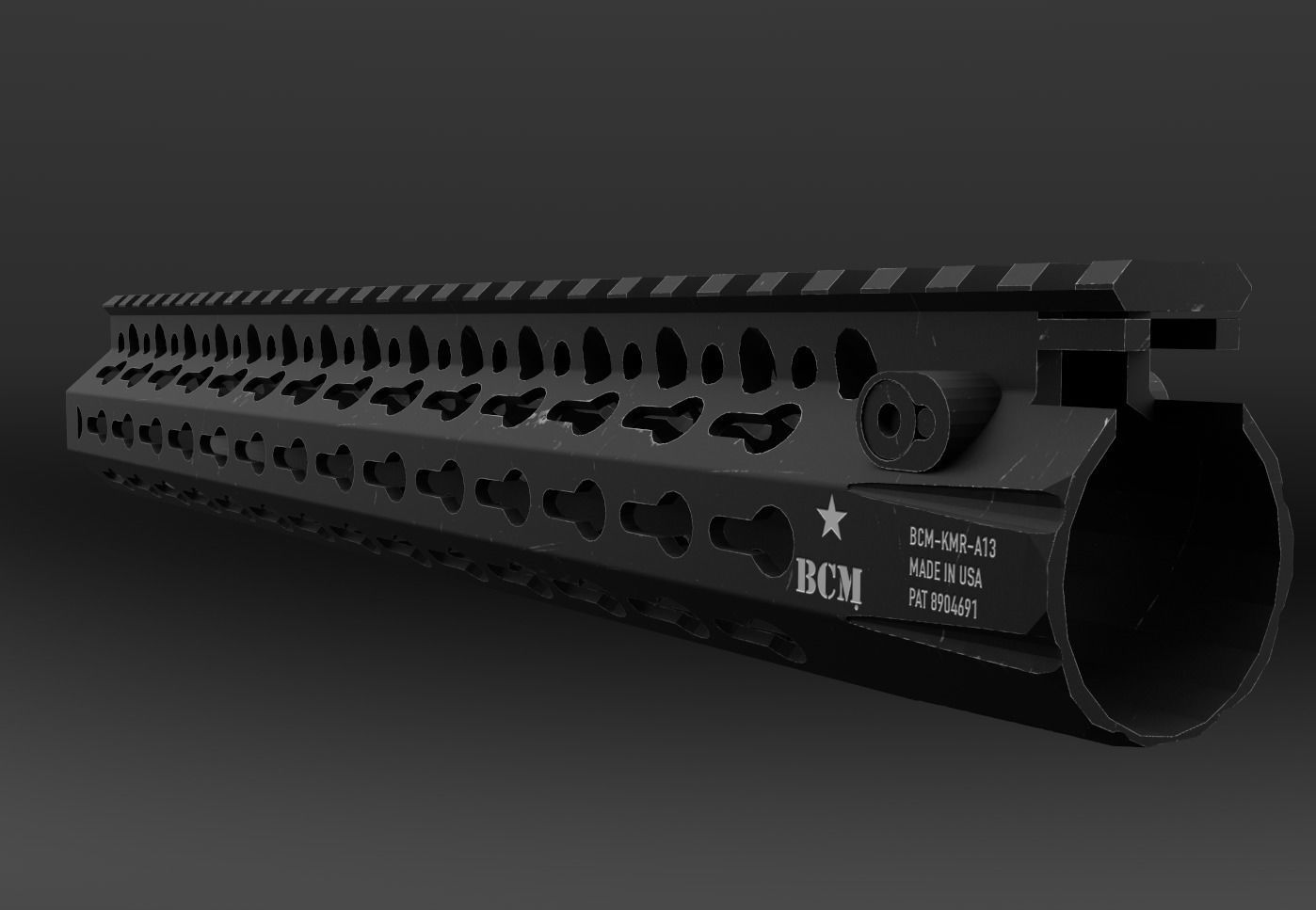 BCM KMR Alpha 13 KeyMod Free Float Handguard free VR / AR / low-poly 3D ...