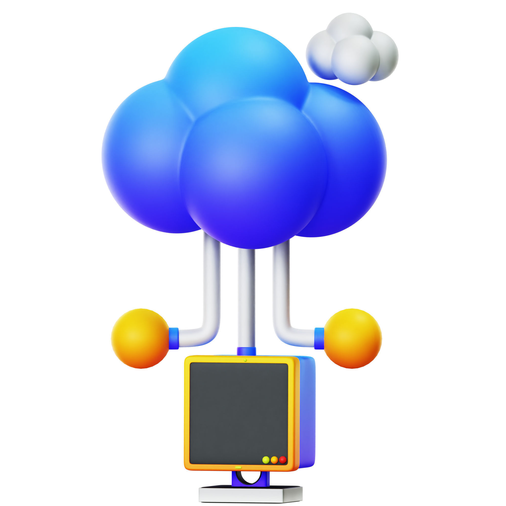 3D model Cloud Computing 3D Icon VR / AR / low-poly | CGTrader