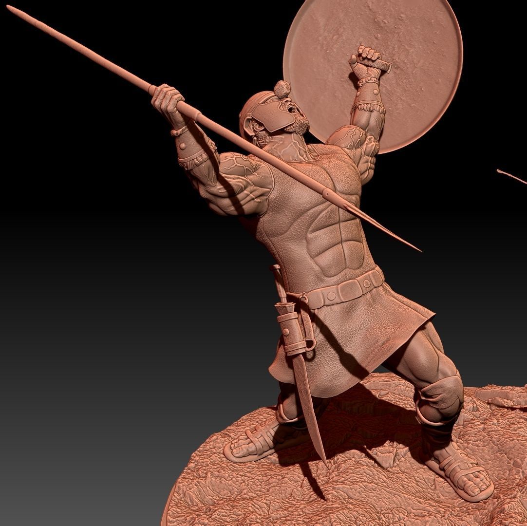 David and Goliath - splited 3D model 3D printable | CGTrader