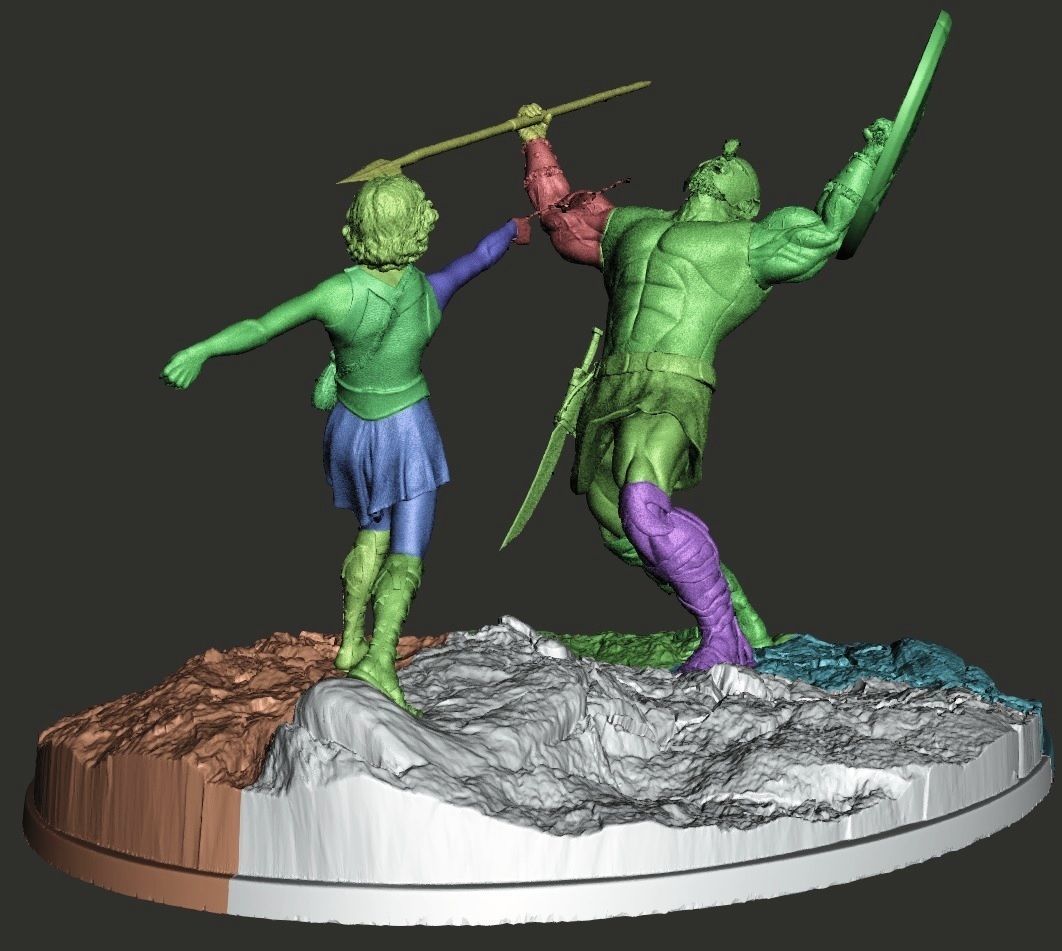 David and Goliath - splited 3D model 3D printable | CGTrader