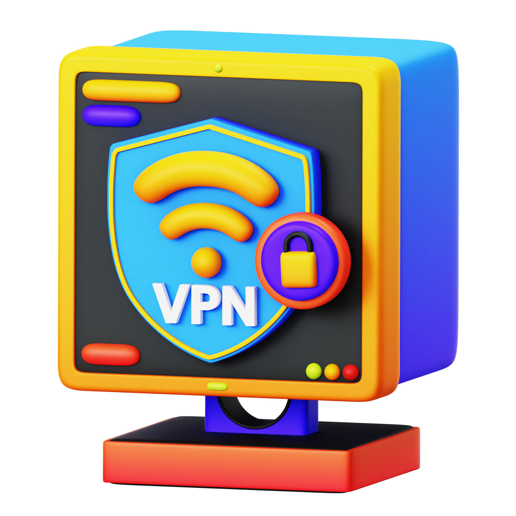 3D model VPN network 3D Icon VR / AR / low-poly | CGTrader