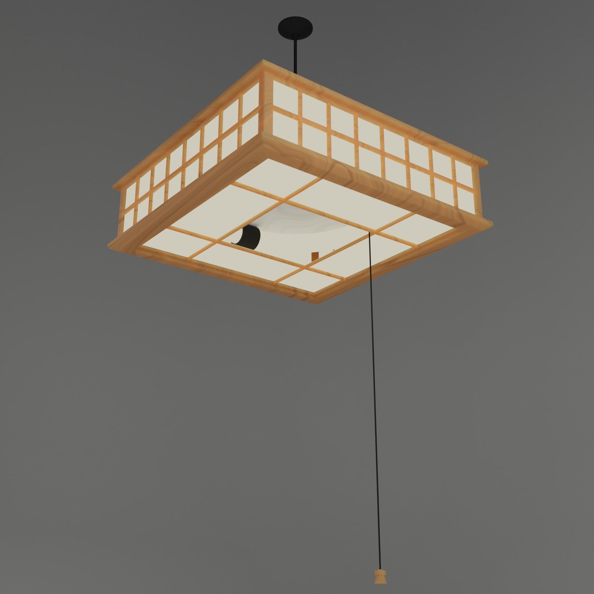 Japanese Hanging Lamp free 3D model | CGTrader