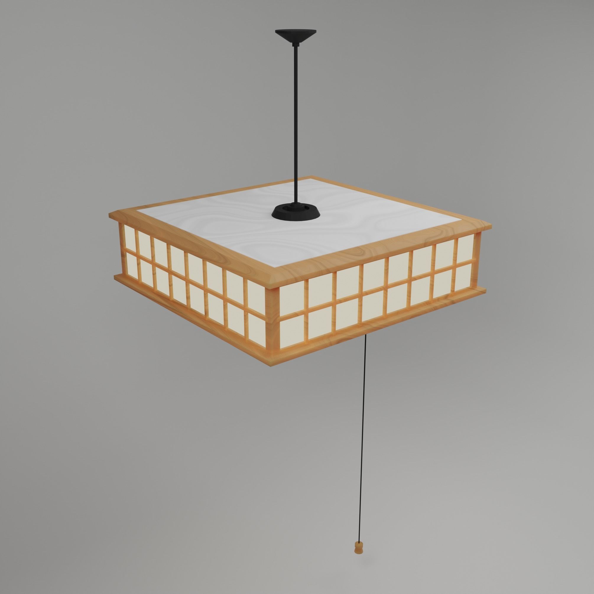 Japanese Hanging Lamp free 3D model | CGTrader