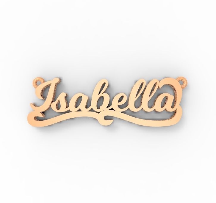 Isabella name plate 3D model 3D printable | CGTrader