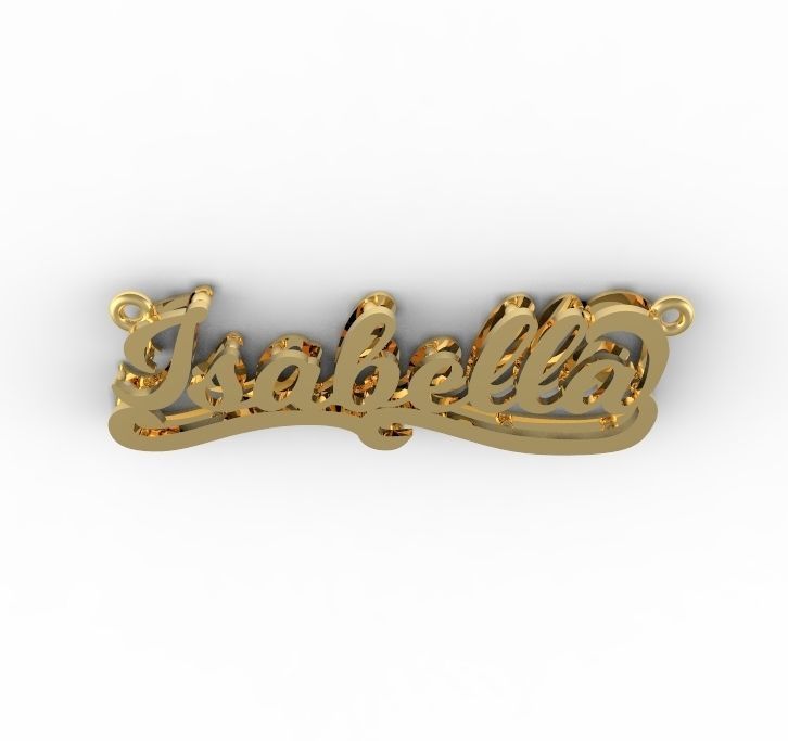 Isabella name plate 3D model 3D printable | CGTrader