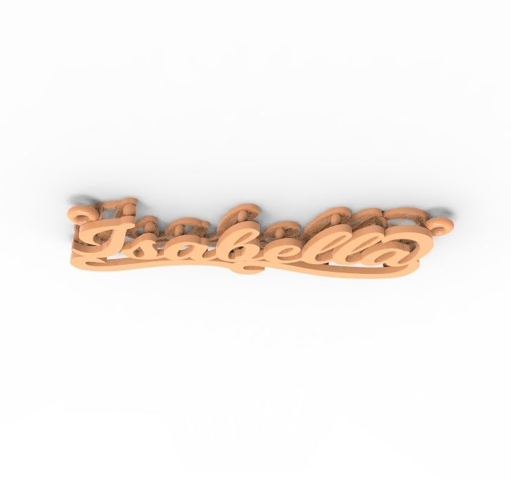 Isabella name plate 3D model 3D printable | CGTrader