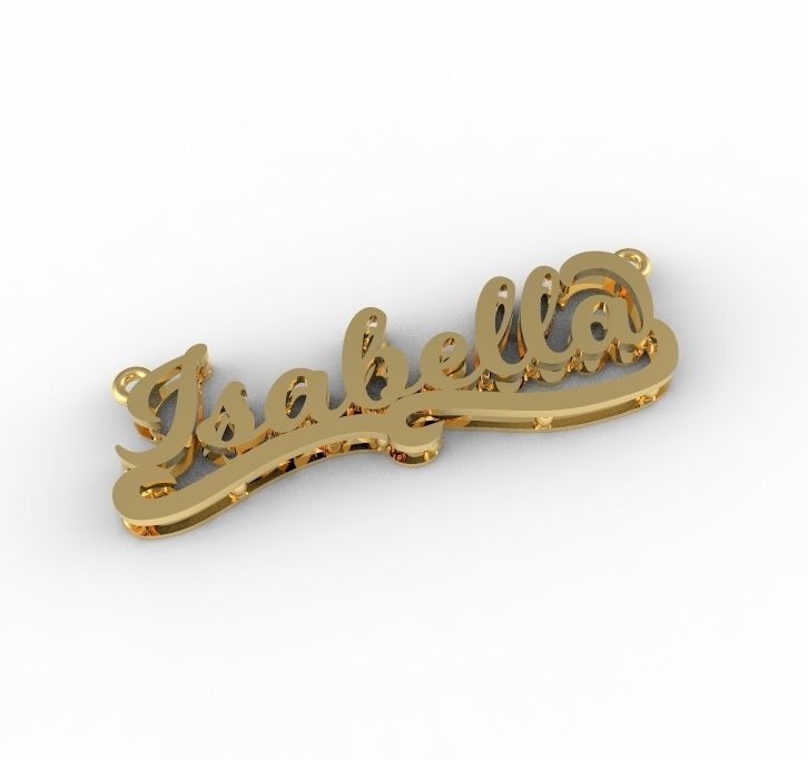 Isabella name plate 3D model 3D printable | CGTrader