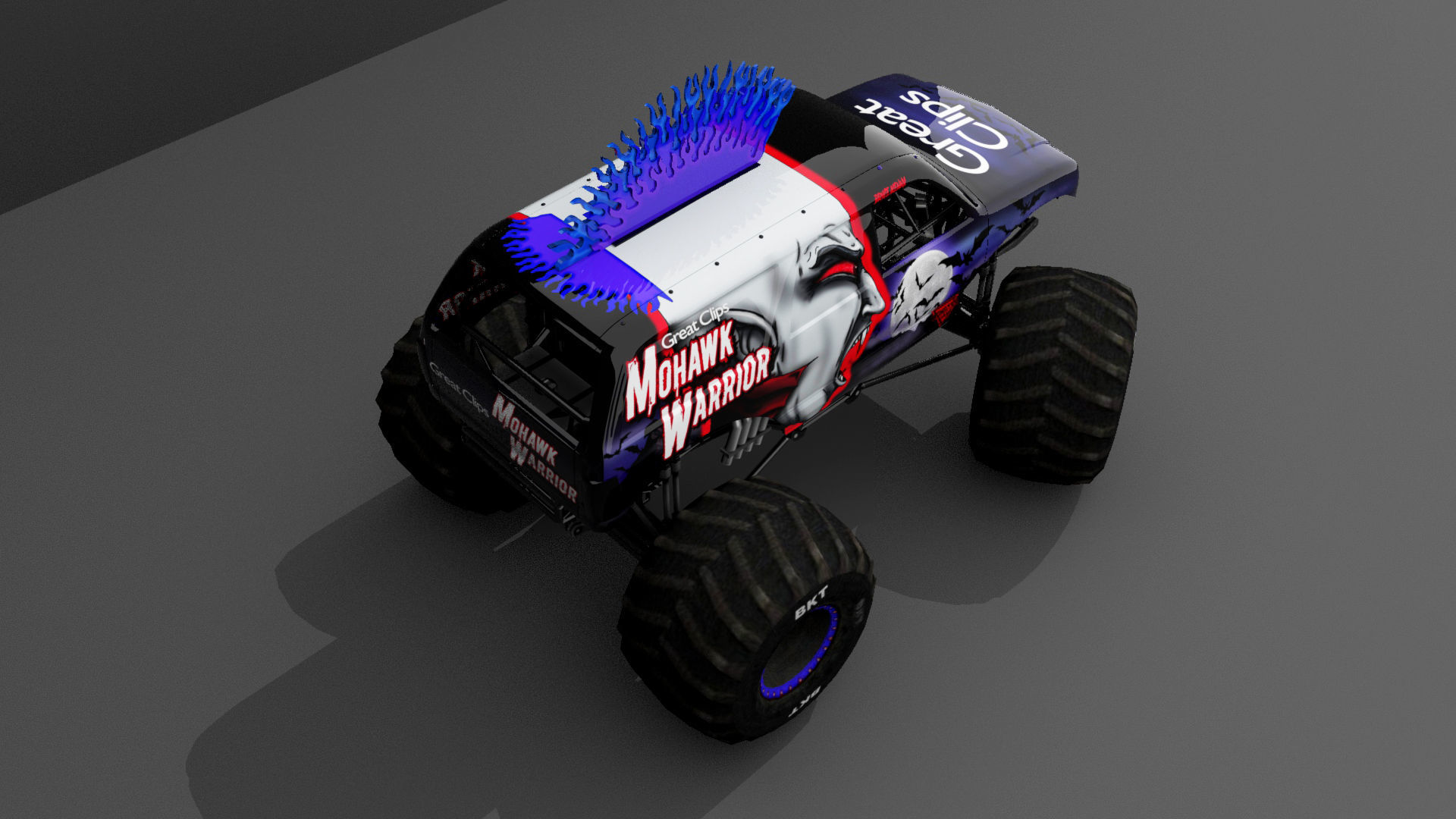 3D model Monster Truck Mohawk VR / AR / low-poly | CGTrader