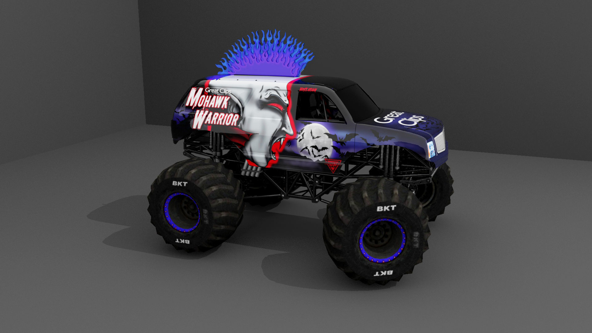 3D model Monster Truck Mohawk VR / AR / low-poly | CGTrader