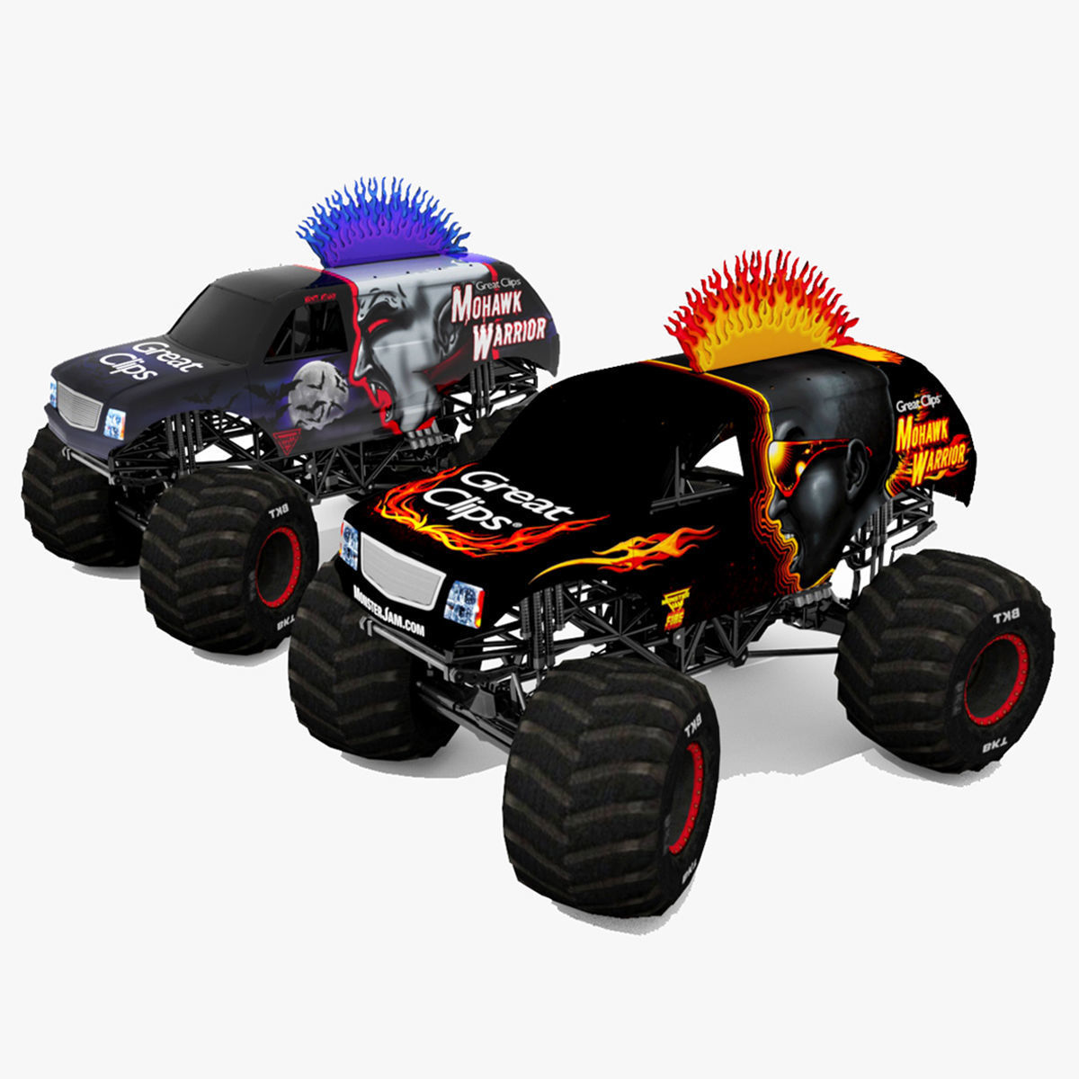 3D model Monster Truck Mohawk VR / AR / low-poly | CGTrader