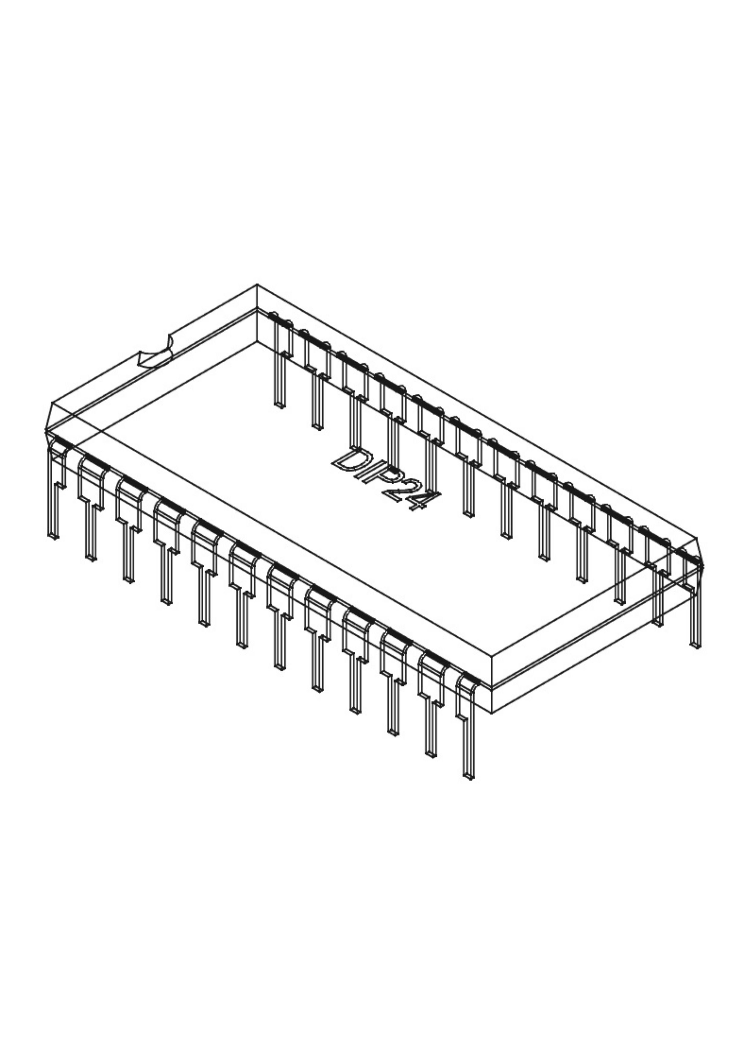 DIP24 600mils IC case 3D model | CGTrader