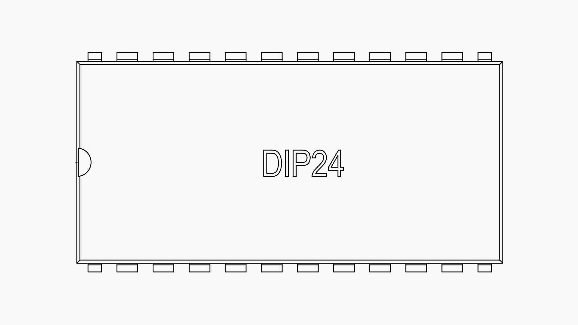 DIP24 600mils IC case 3D model | CGTrader