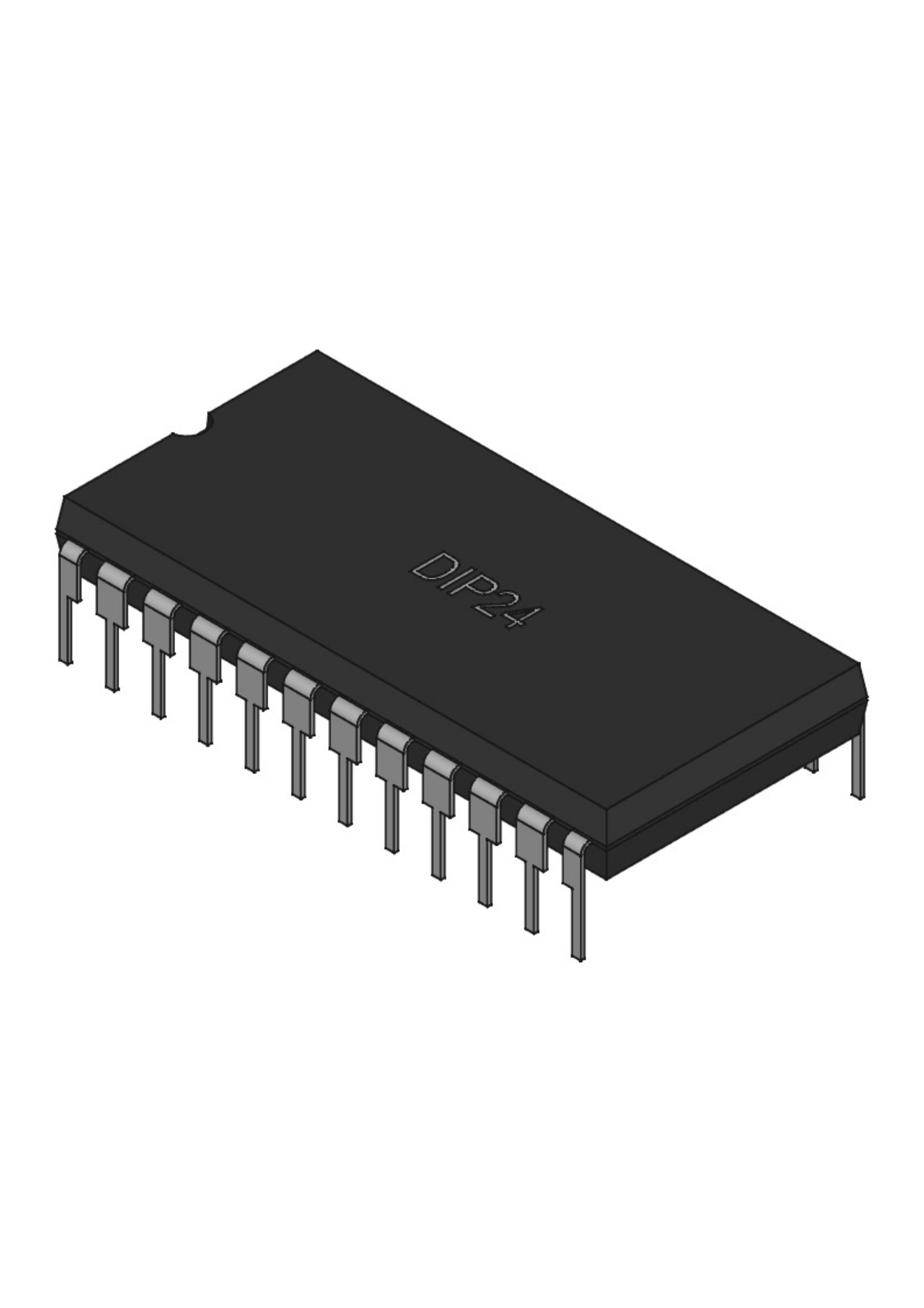 DIP24 600mils IC case 3D model | CGTrader