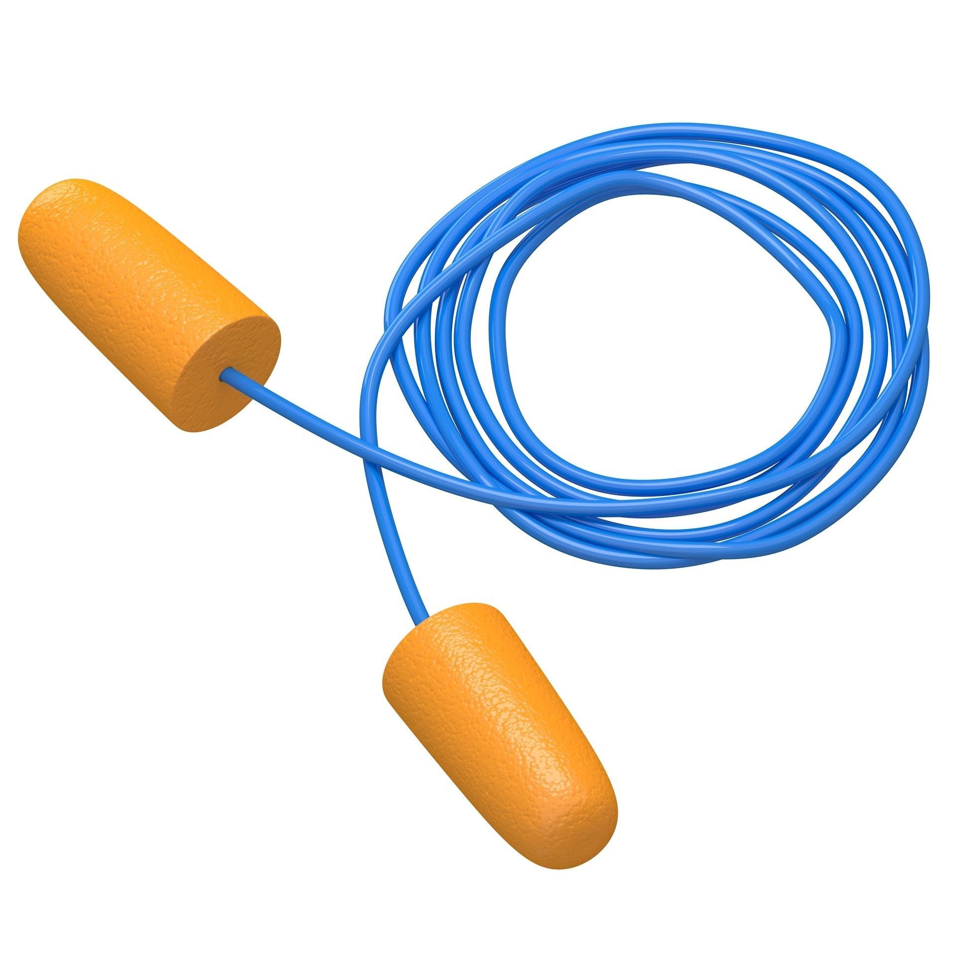 Safety Ear Plug blue 3D model | CGTrader