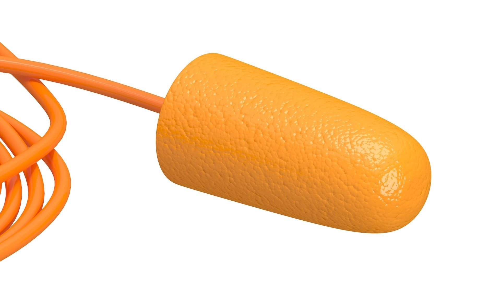 Safety Ear Plug Orange 3D model | CGTrader
