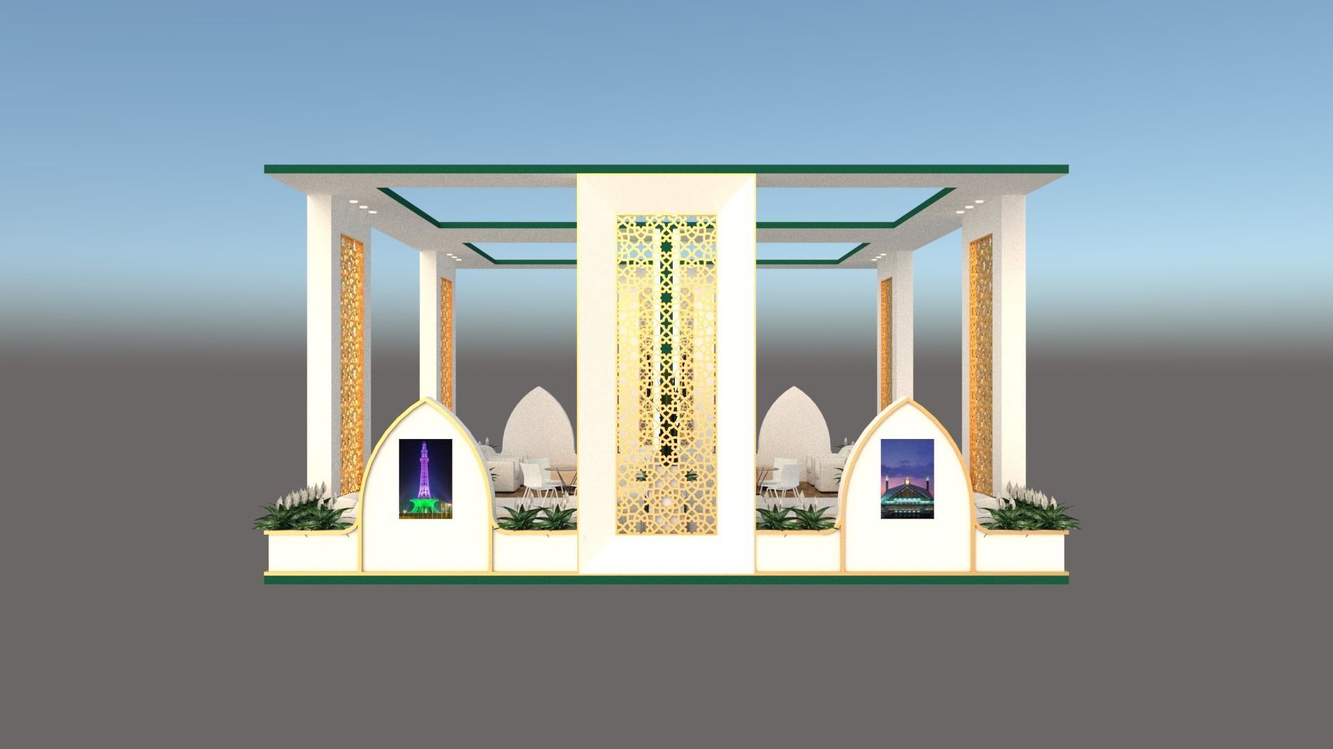 3D model Arabic Exhibition Booth Design VR / AR / low-poly | CGTrader